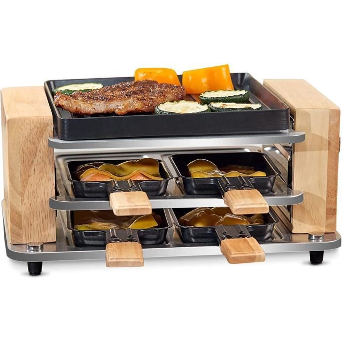 LIWI-Appareil Raclette pour 1-4 Personnes Raclette Mini Grill, Plaque ...