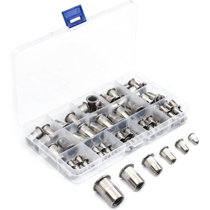 Rivet Écrou,Ecrou A Sertir Noix de rivet à tête filetée à tête plate de ...