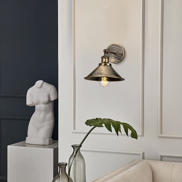 Sayoo Applique Murale Industrielle Lampe de Plafond de Style Rétro Abat ...