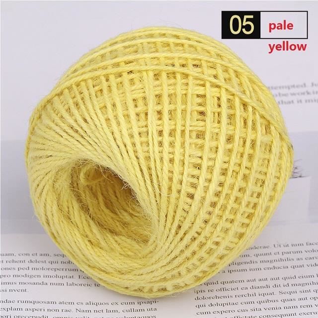 Ficelle de Jute - Naturel - 2mm - Jaune Pâle - 50 mètres - Écologique ...