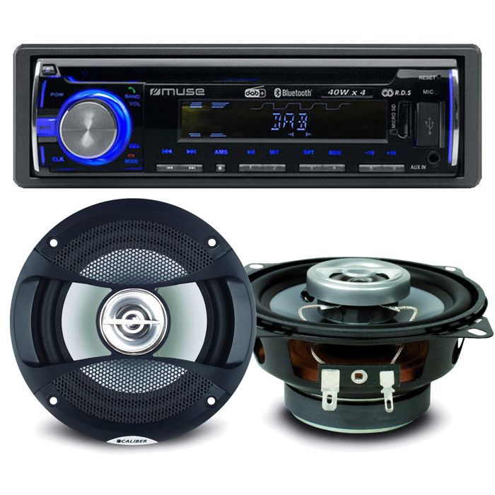 Pack sono voiture Autoradio Muse M-1229 DAB 160 Watts + 2 haut parleurs ...