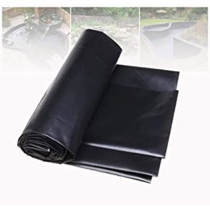 Bâche de bassin - CHANGM - 4 x 6m - Noir - Membrane renforcée pour l ...