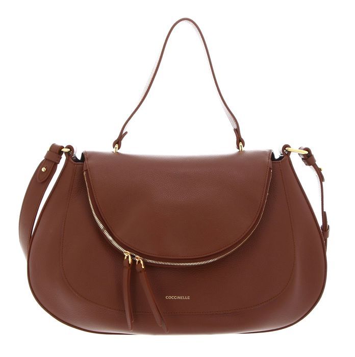 COCCINELLE Sac à épaule terracotta en cuir pour femme - Coccinelle Sole ...