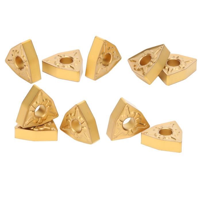 10 pièces plaquette de tournage de tour CNC, lame en carbure monobloc indexable, outil de tour ...