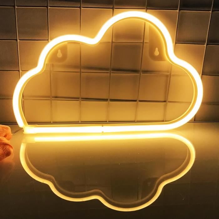 Cloud Néon Logo Led Décoration Murale Usb Ou Batterie Signe Chambre ...
