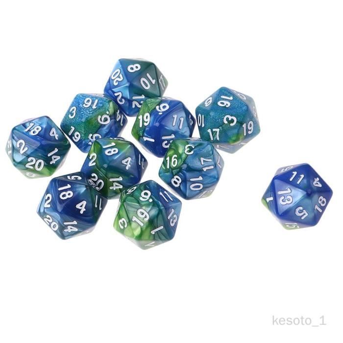[Jeux de Dés Acrylique D20 Polyédrique Opaque] - [GAZECHIMP] - [Set de ...