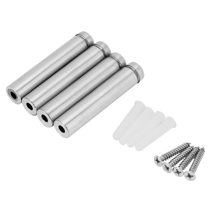 Support entretoise en verre - GOTOTOP - Lot de 2 - Acier inoxydable ...