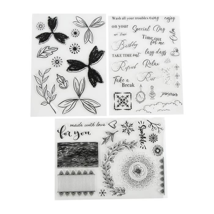 HURRISE tampons d'artisanat Timbres transparents fabrication de cartes ...