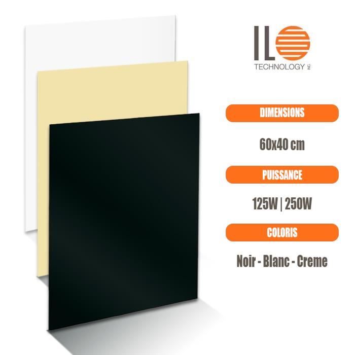 Radiateur électrique mural panneau rayonnant en céramique extra plat ...