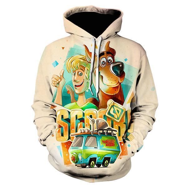 Streetwear homme,Dessin animé Scooby Doo 3D sweats à capuche imprimés ...