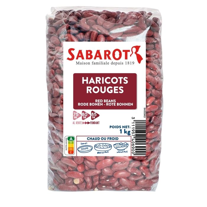 Haricots rouges sachet de 1kg Sabarot - Cdiscount Au quotidien