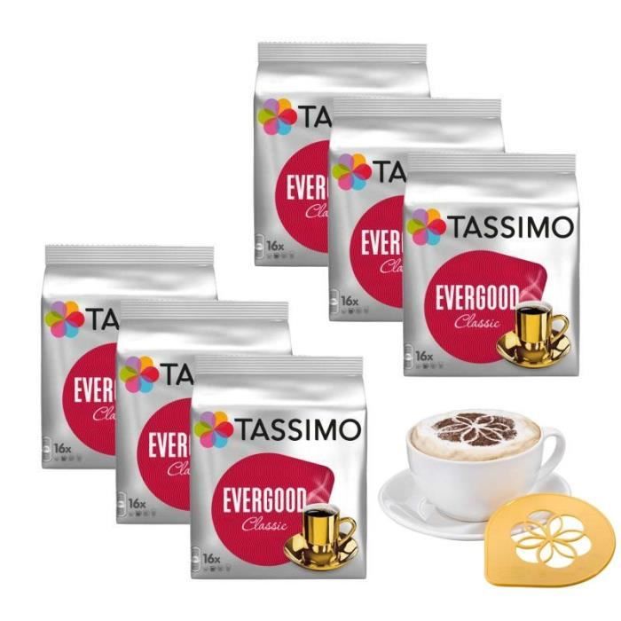 6 Tassimo Evergood Classic + Pochoir TASSIMO Koziol - Cdiscount Au ...