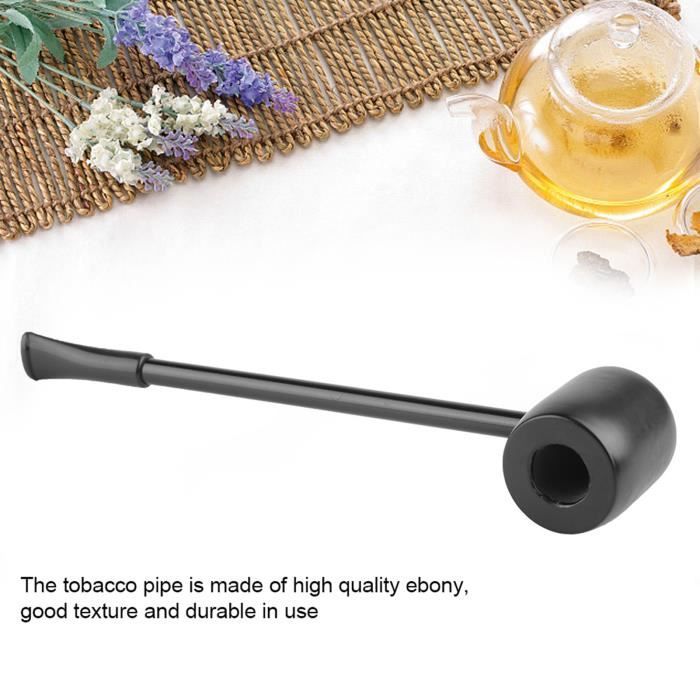Tbest pipe à fumée Pipe à tabac, Pipe à tabac droite en ébène Pipe à ...