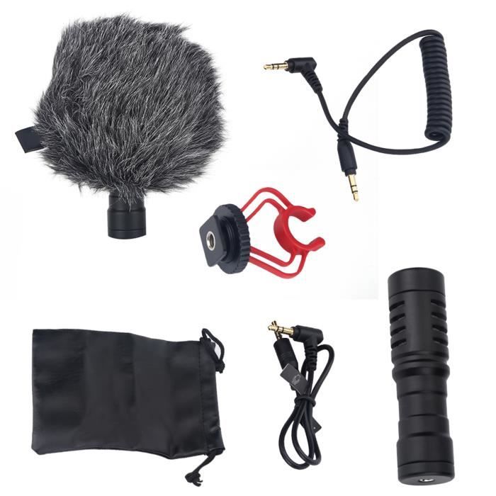 Microphone cardioïde pour appareil photo reflex numérique, smartphone ...
