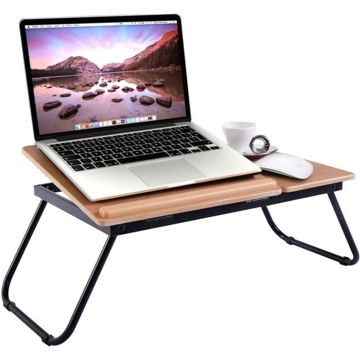 Table Pour Ordinateur Portable, Réglable Et Pliable, Table De Lit En ...