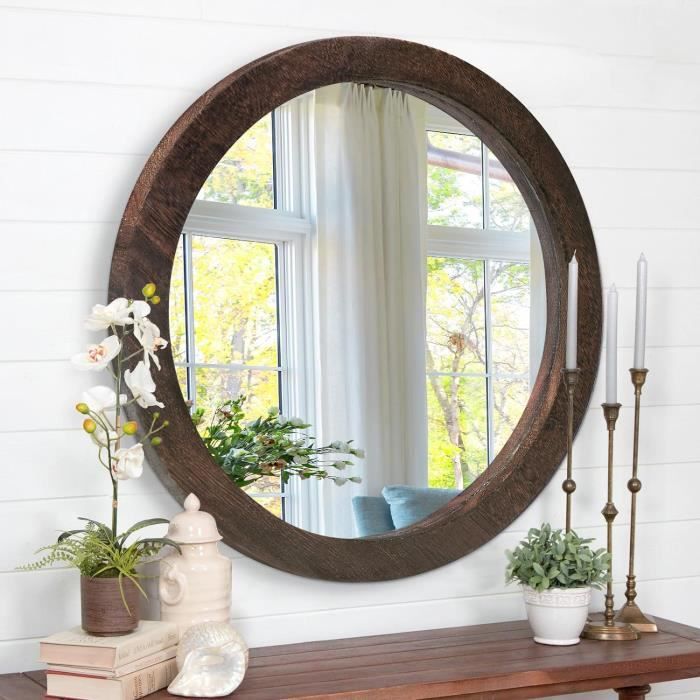 Miroir Mural Rond Rustique De 30 Cm Pour La Décoration De La Maison ...