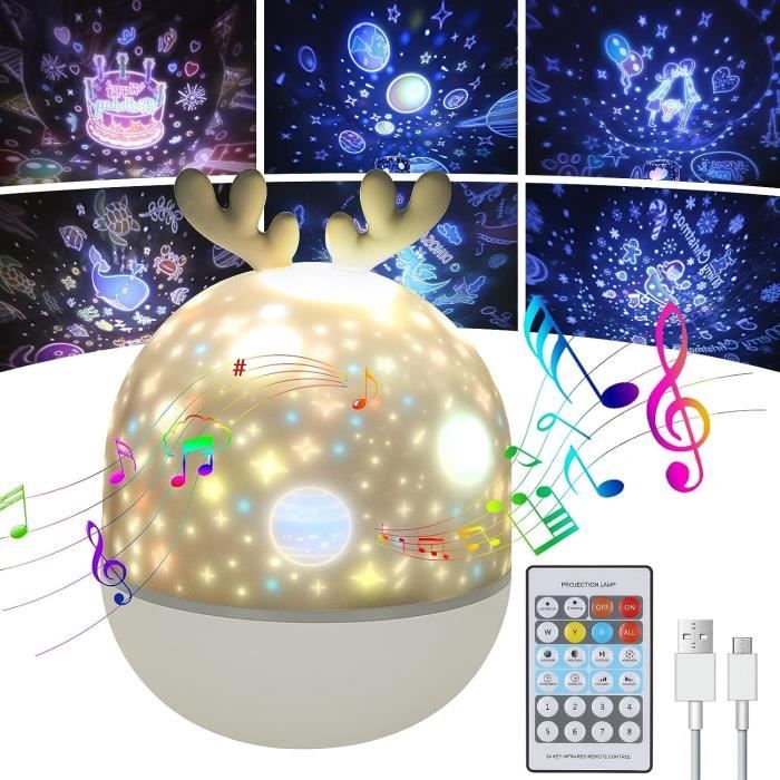 Bébé Veilleuse Projecteur,YANSION LED Enfant Veilleuse Lampe Musicale ...
