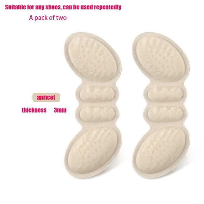 TALONNETTE,apricot--Semelles intérieures en Silicone pour chaussures ...