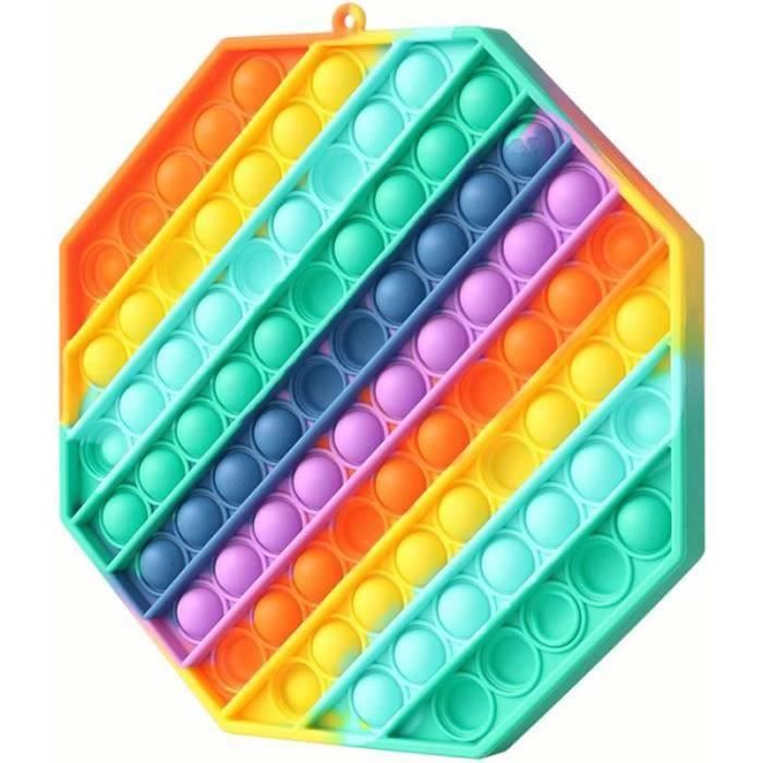 AWY17530-Pop It Géant Fidget Toy It Arc en Ciel - Poppit XXL Jouet Anti ...