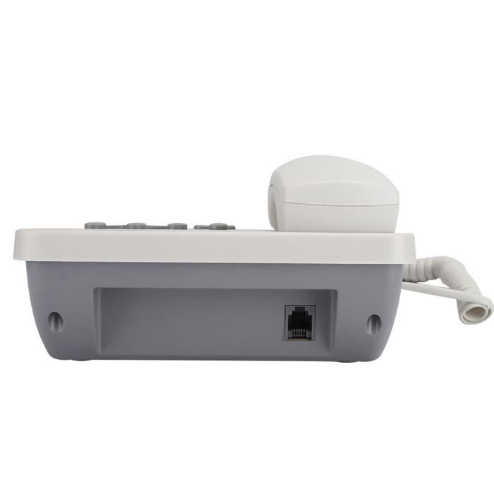 Téléphone filaire KX T8206 téléphone de bureau anglais DTMF FSK ligne fixe double système avec ...