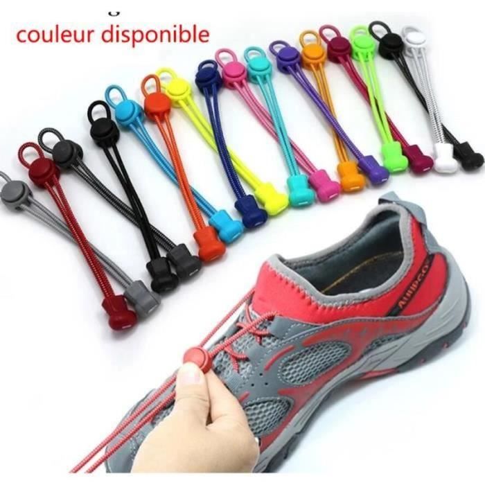 LACET DE CHAUSSURE Blanc 5 paires lacets élastiques sport lacets de ...