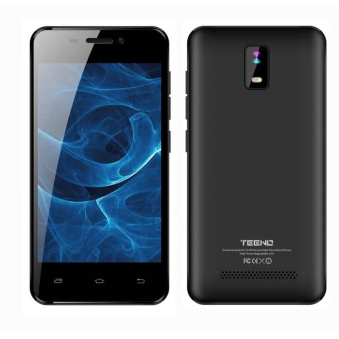 Teeno Smartphone HD 4G débloqué Noir (Android Double Caméras Quad Core ...