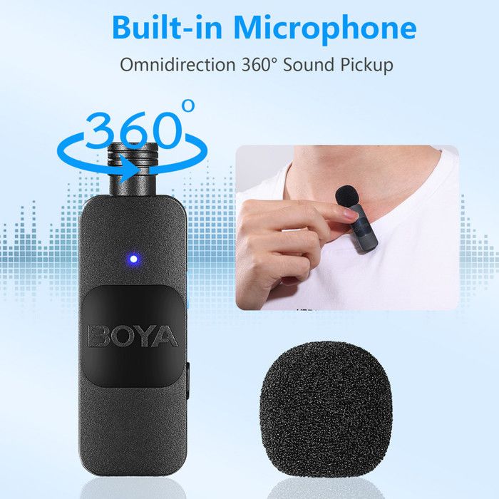 Microphone Lavalier Sans Fil BOYA BY-V1 - Connecteur Lightning ...