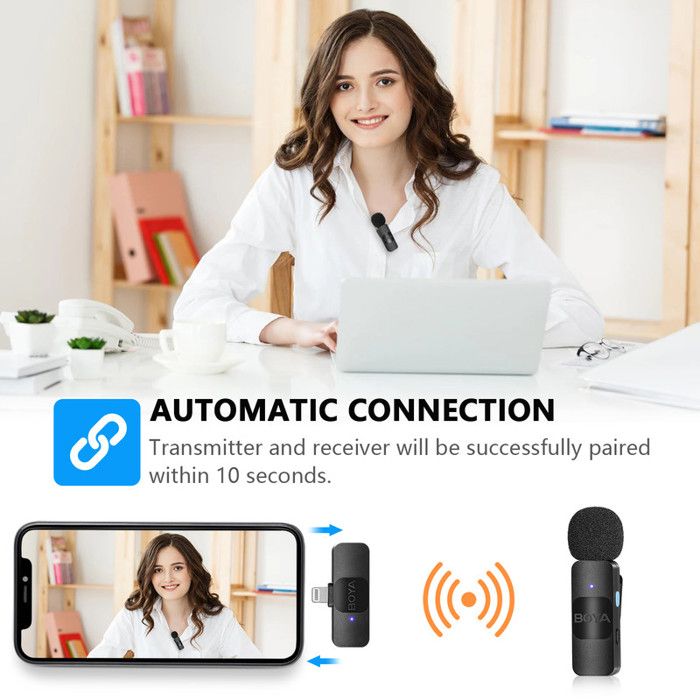 Microphone Lavalier Sans Fil BOYA BY-V1 - Connecteur Lightning ...