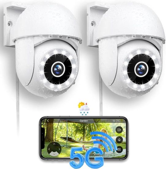 Caméra Surveillance Wifi Extérieure 5G/2.4Ghz, Camera Exterieur Mise À ...