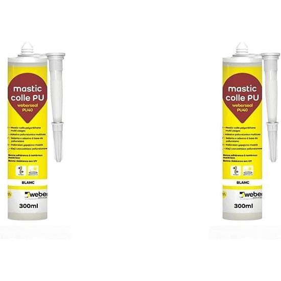 Mastic-Colle Base Pu, Blanc, 300Ml, Seal Pu40 (Lot De 2) - Cdiscount ...