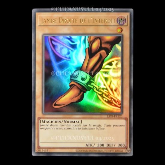 Carte Yu Gi Oh Lob Fr Jambe Droite De L Interdit Cdiscount Jeux Jouets