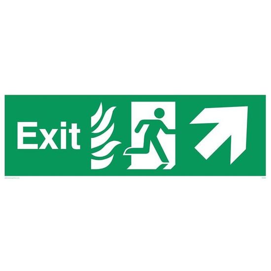 Viking Signs Sg684-l621 m Fire``Exit`` Sign, directement à flèche, 1 mm ...