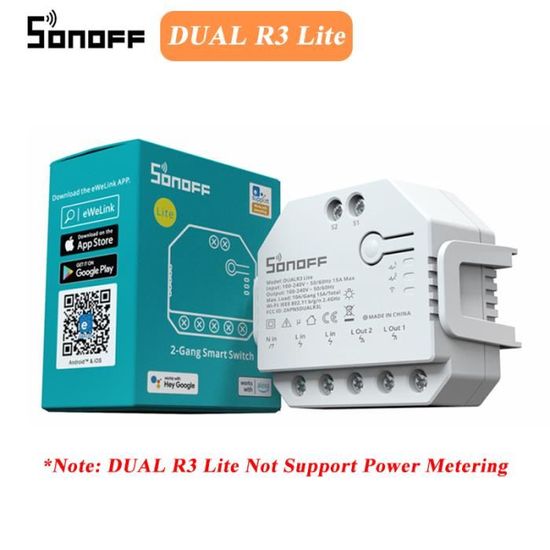 Sonoff Dual R3 Lite Module De Commutation Wifi 4ch R3 Pro 4 Gangs