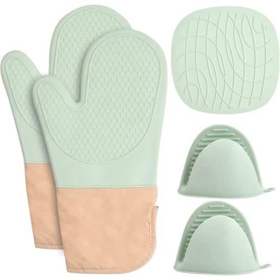 Set De 5 Gants De Four Silicone, Maniques Cuisine, Gants Et Maniques ...
