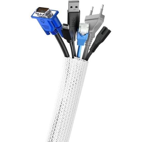 Gaine de câble 3 m Autobloquante Flexible Peut être coupé Diamètre : 12 ...