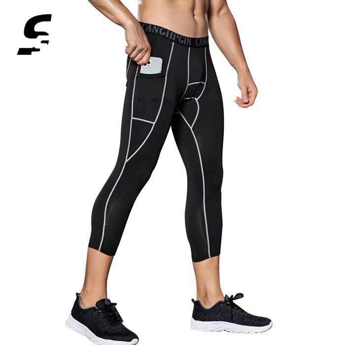 Leggings de compression Capri 3XL pour homme,collants de sport,d ...