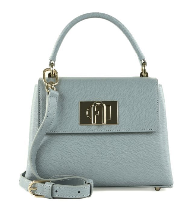 FURLA Sac à main bleu clair en cuir pour femme - 1927 Mini Top Handle ...