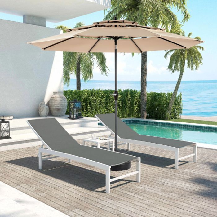 KoDise Parasol double face, Parasol d'extérieur - rectangulaire - aAvec ...