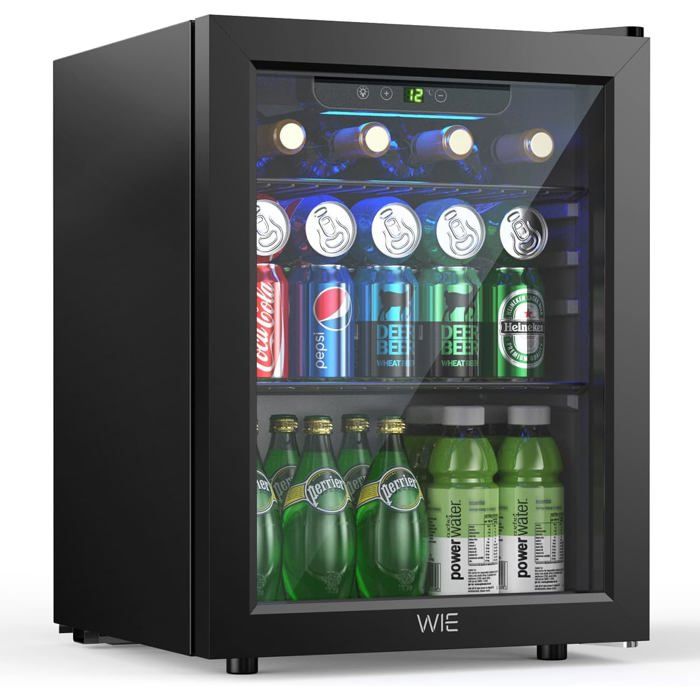 Boisson Réfrigérée 48L,Armoire Vitrine Réfrigérée 68 Cans Mini Frigo ...
