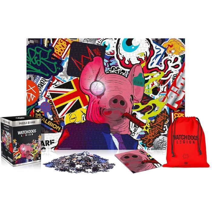 Watch Dogs Legion: Pig Mask | Puzzle 1000 Pièce | Poster Et Sac Compris ...