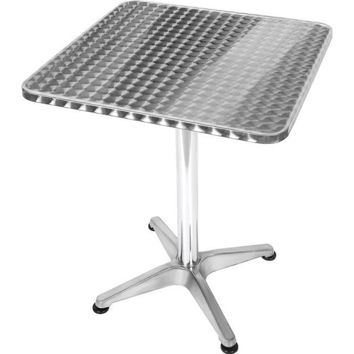 Table de bar - MARQUE - Salle à manger hauteur réglable plateau inox ...