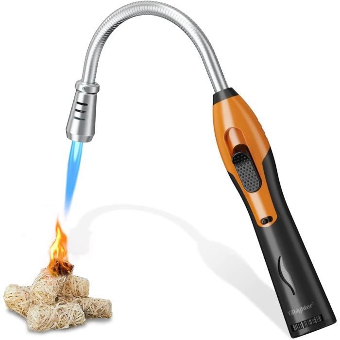 Briquet Allume Gaz Rechargeable Allume Feu Gaz Briquet Long Allume ...