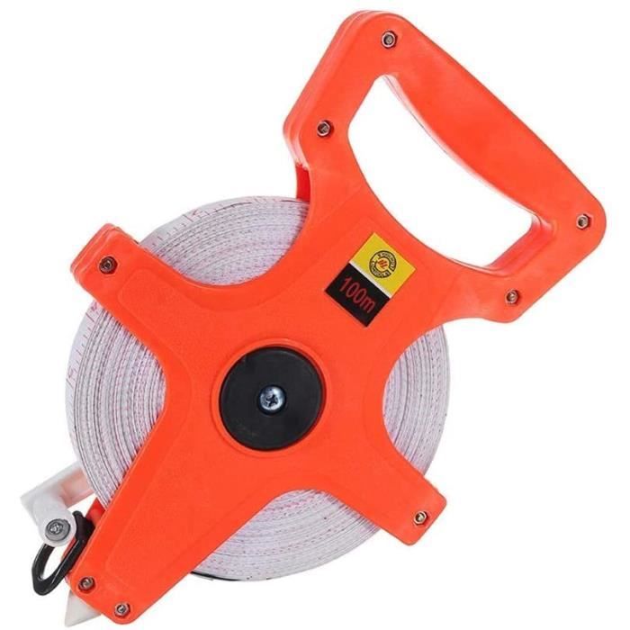 Mètre ruban à mesurer - - 100m - en fibre de verre rétractable - en ...