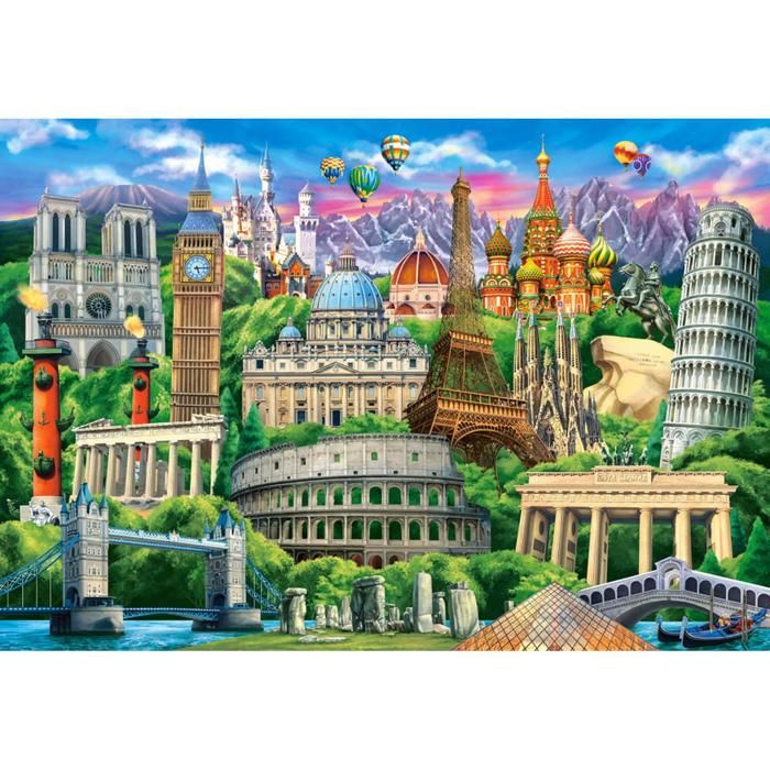 Puzzle 1000 pièces : Monuments Célèbres - Cdiscount Jeux - Jouets