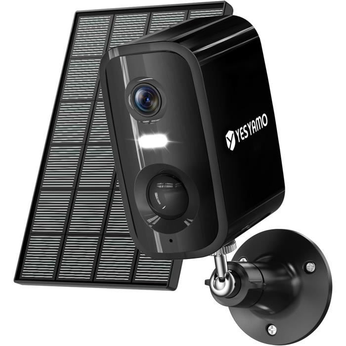 2K Caméra Surveillance Wifi Exterieure Sans Fil Solaire, Camera ...