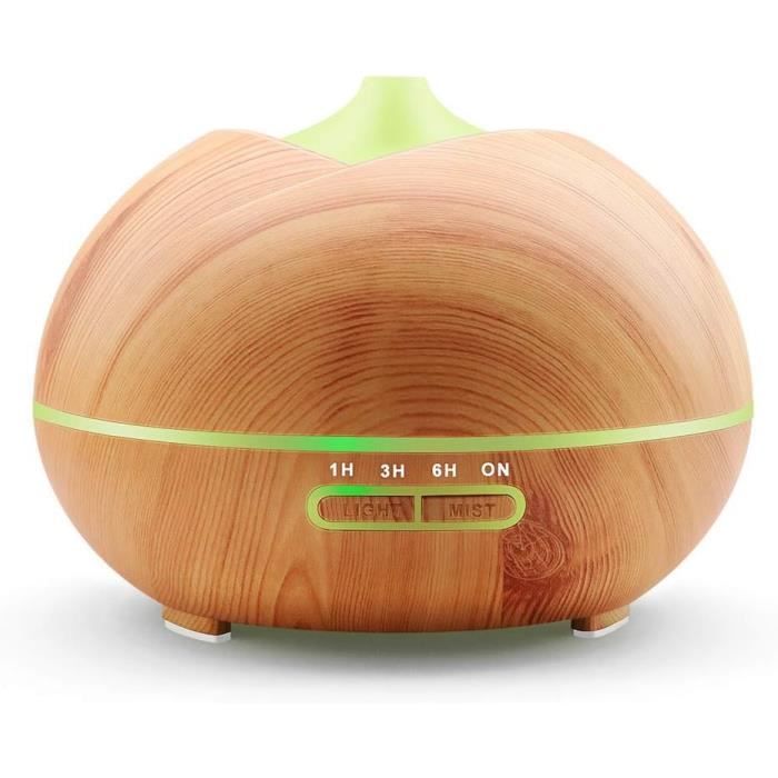 Grain De Bois Lampe D'Aromathérapie, 400 Ml Diffuseur D'Huiles Essentielles Diffuseur D ...