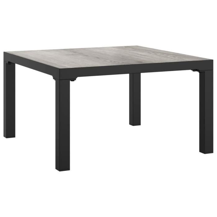 FAR-Table basse de jardin gris 55x55x31 cm DPC et acier ...