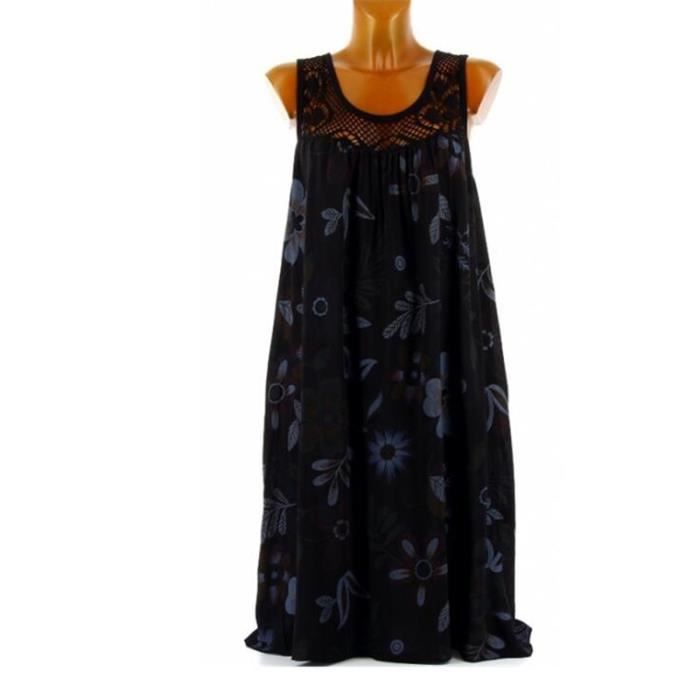 Robe,2020 femmes robe d'été Boho Style imprimé fleuri plage robe ...