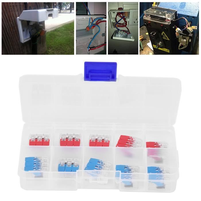 SALALIS Connecteur de câble de fil électrique à ajustement poussé pour ...