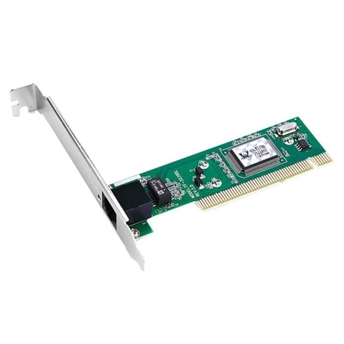 Carte RéSeau Filaire Sans Lecteur Rtl8100B Chip PCI Network Card 1000M ...